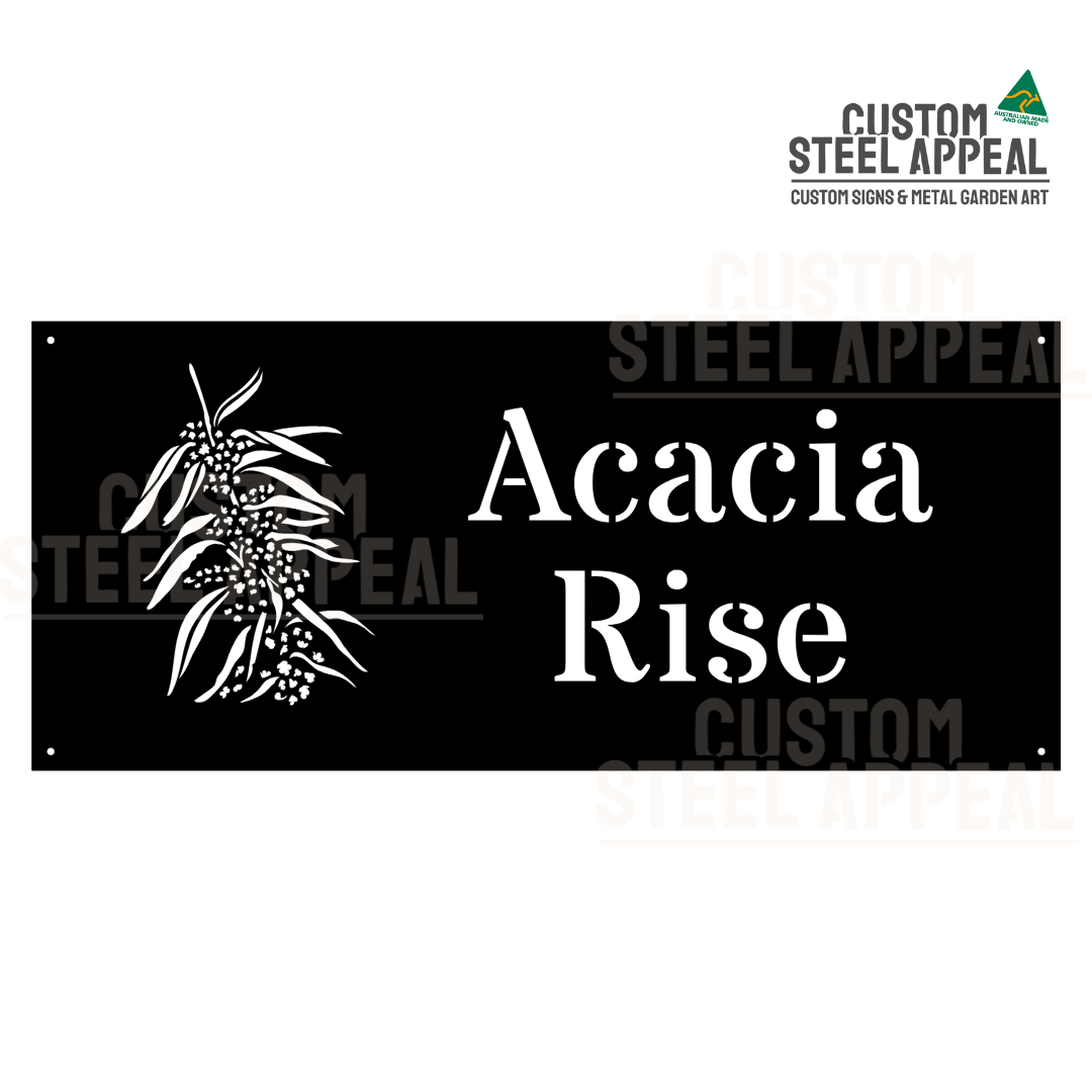 Grevillea Australian Flora Property Sign | Custom Steel Appeal