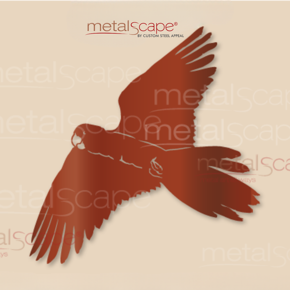 Black Cockatoo Flying Wings Out Turning Wall Art – Custom Steel Appeal