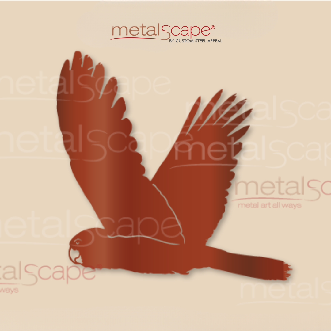 Black Cockatoo Flying Wings Up Wall Art – Custom Steel Appeal