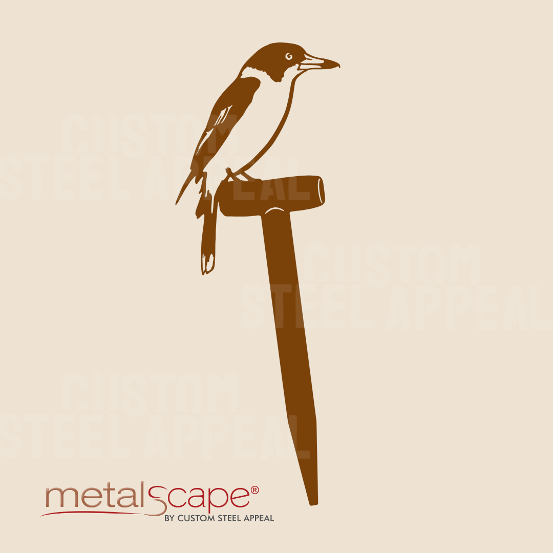 Butcherbird on Spade Handle – Custom Steel Appeal