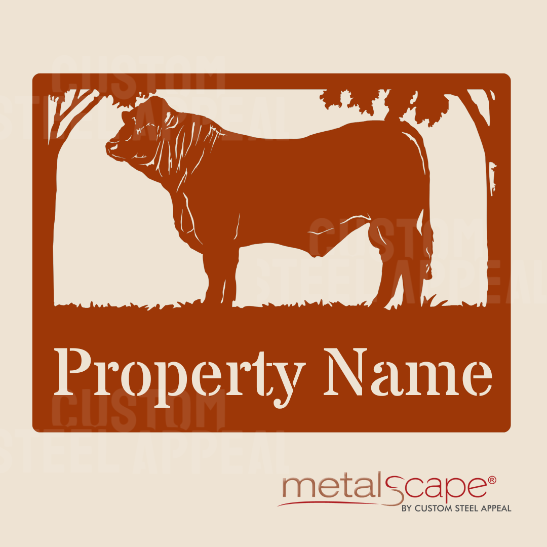 Charbray Bull - Farm Property Sign – Custom Steel Appeal