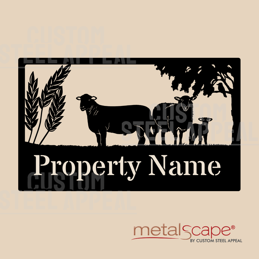 Dorset and Cross Breed Sheep, Lamb & Wheat - Farm Property Sign ...