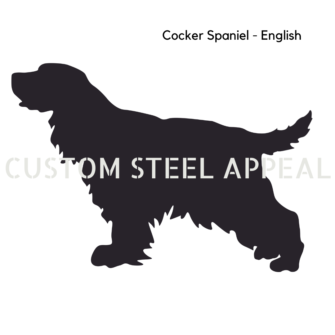 English Cocker Spaniel Shut the Gate Dog Sign | Custom Steel Appeal