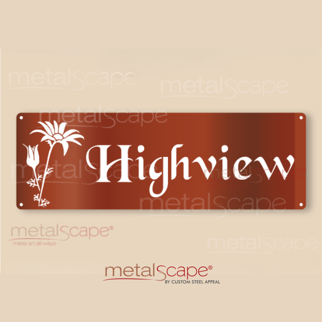 Flannel Flowers - Simple Property Sign – Custom Steel Appeal