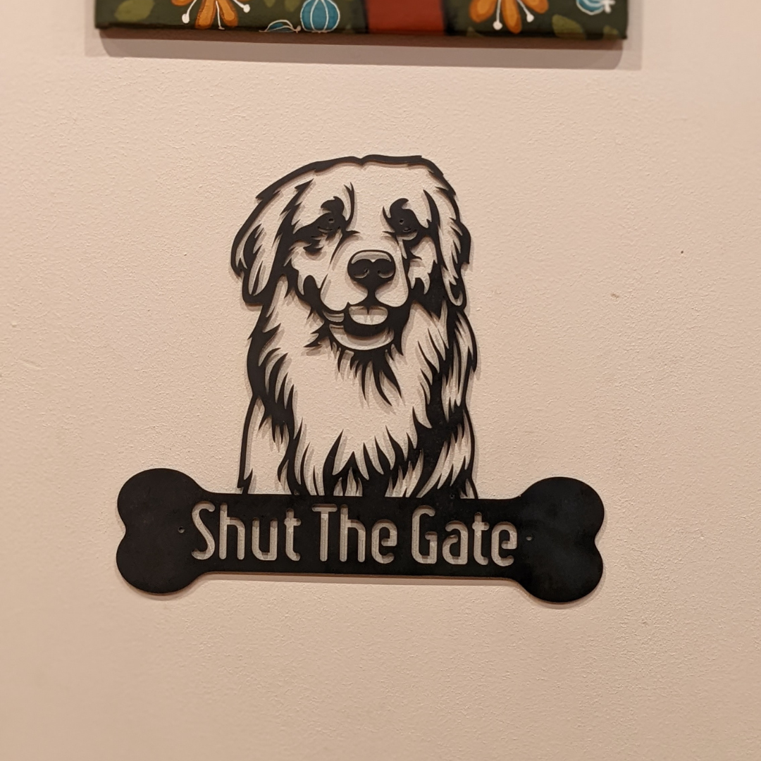 Golden Retriever Dog Portrait Signs – Custom Steel Appeal