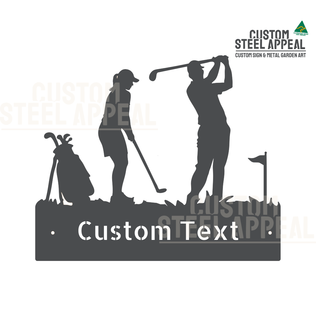 Golf House Sign – Custom Steel Appeal