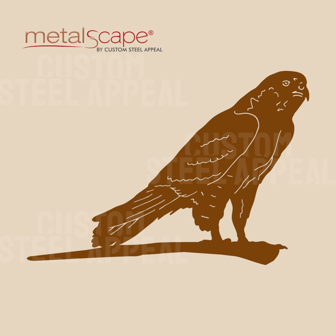 Hawk on Tree Spike – Custom Steel Appeal