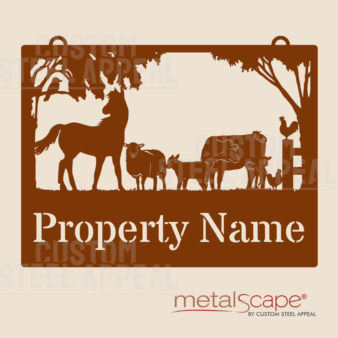Horse & Farm Animals - Farm Property Sign – Custom Steel Appeal