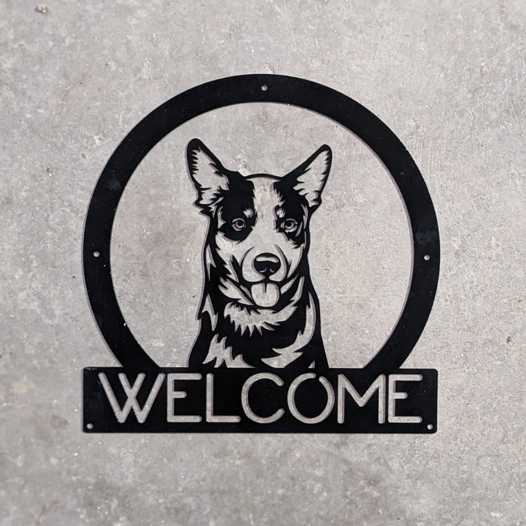 Australian Cattle Dog Portrait Signs – Custom Steel Appeal