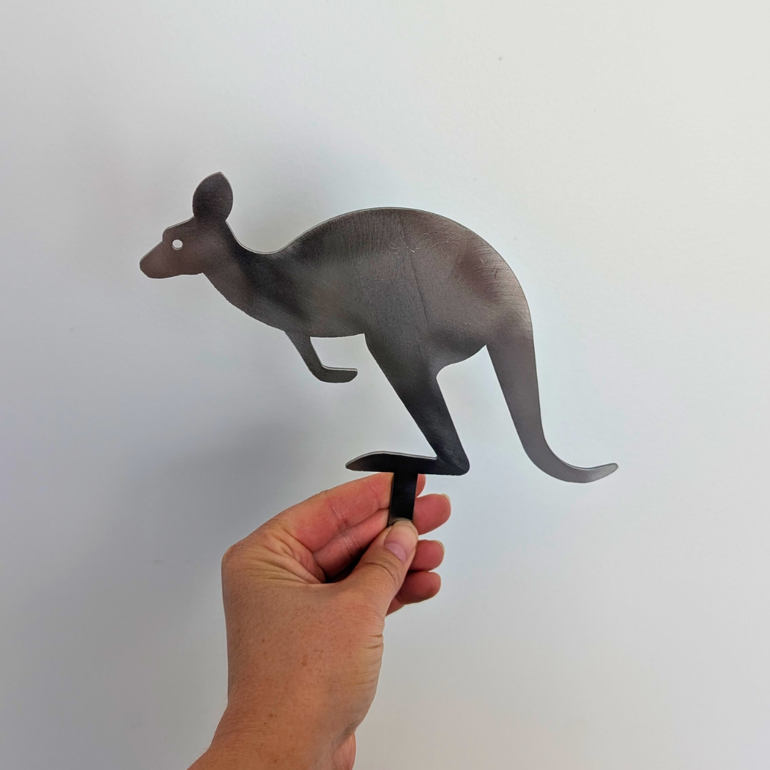 Mini Kangaroo Metal Garden Art | Custom Steel Appeal