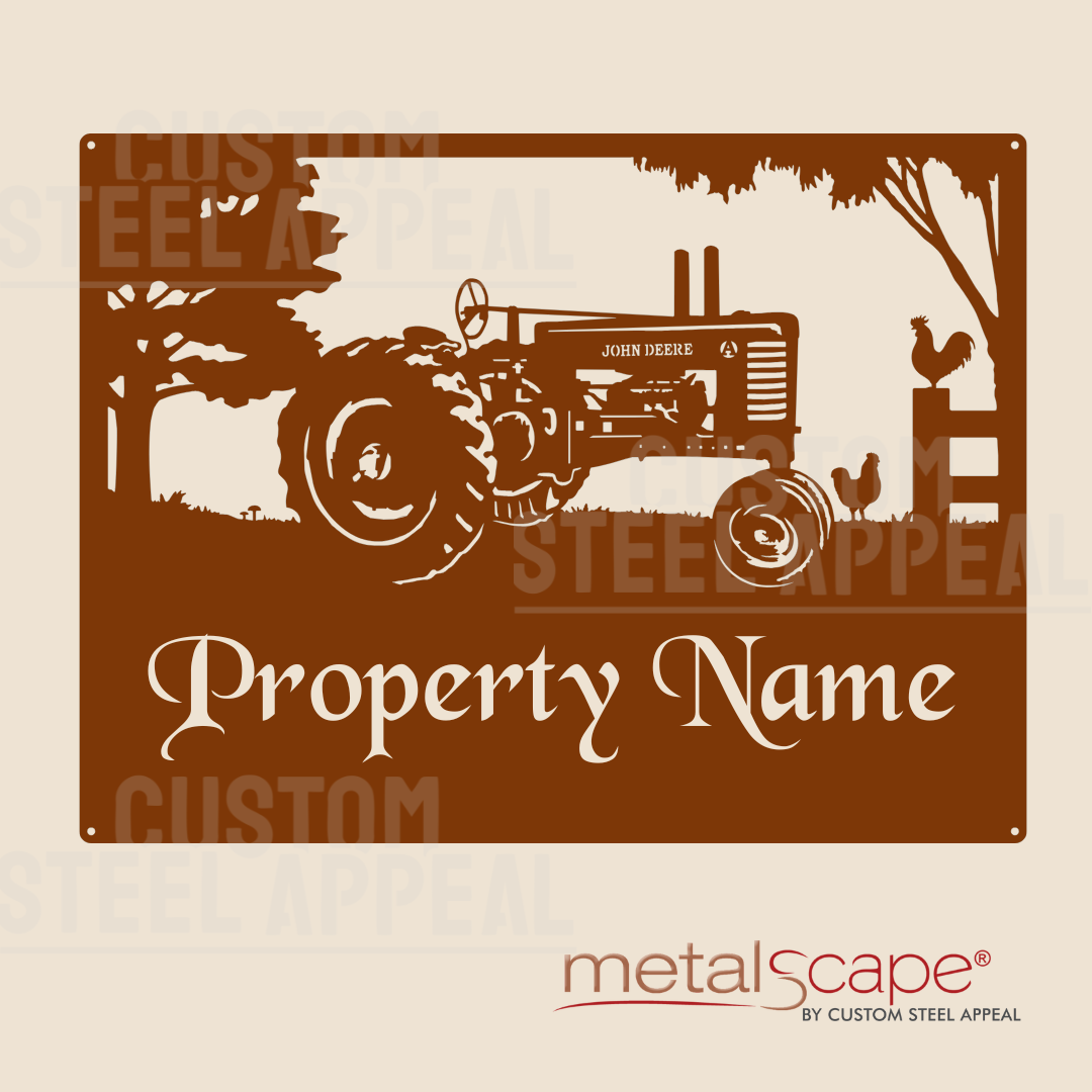 Model A Tractor - Farm Property Sign – Custom Steel Appeal