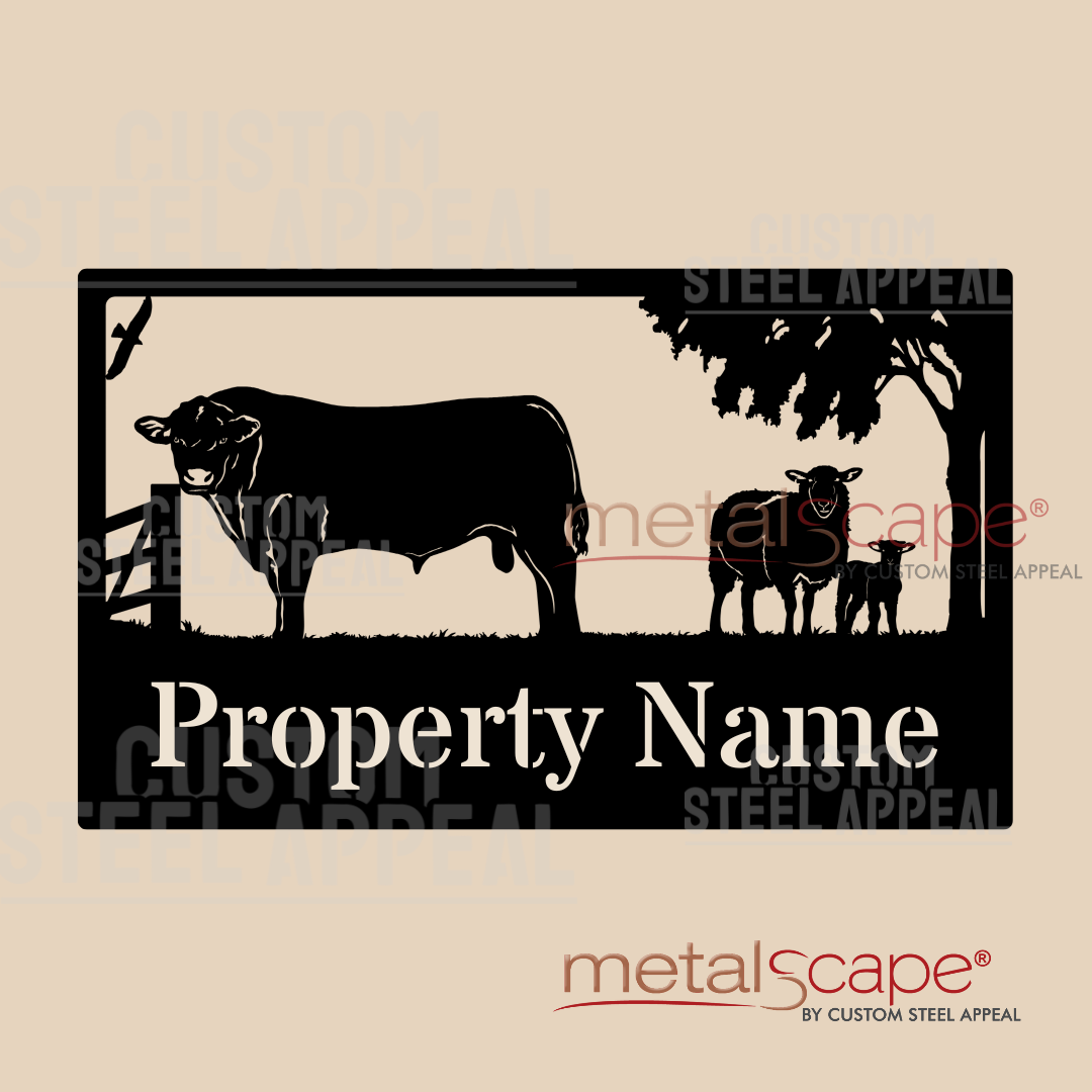 Murray Grey Bull & Cross Breed Sheep - Farm Property Sign – Custom ...