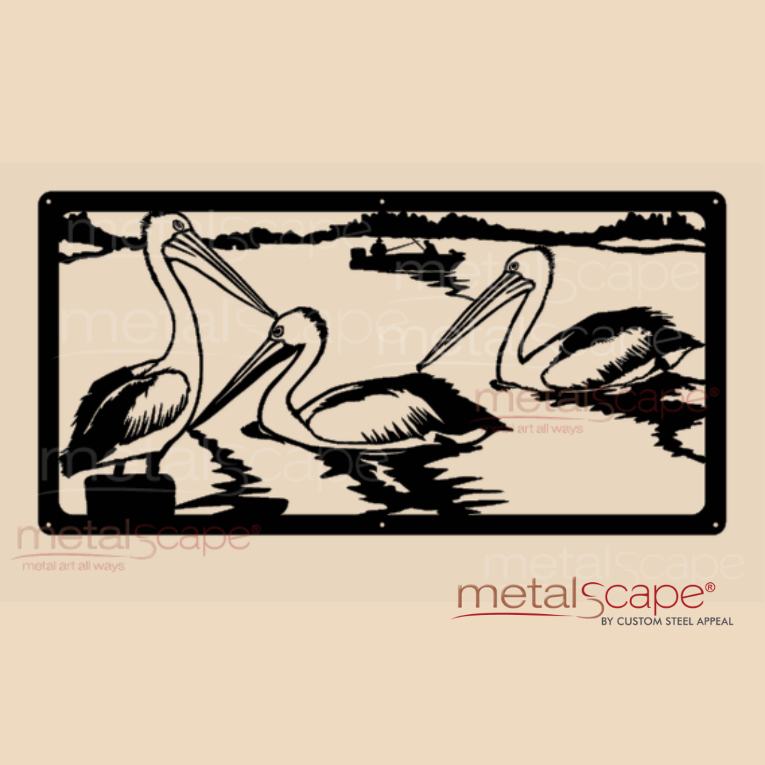 Pelican Water Scene Wall Art – Custom Steel Appeal