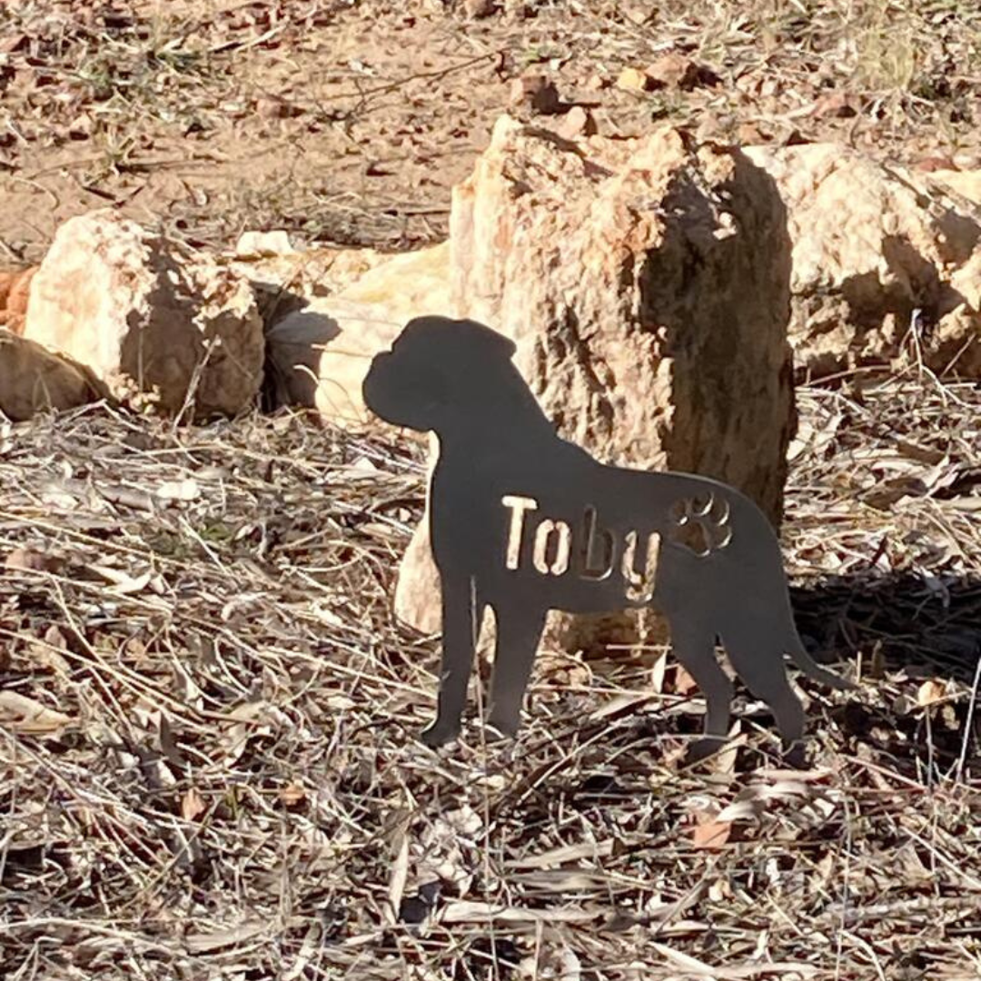 Custom Made Mastiff Dog Pet Memorial | Custom Steel Appeal