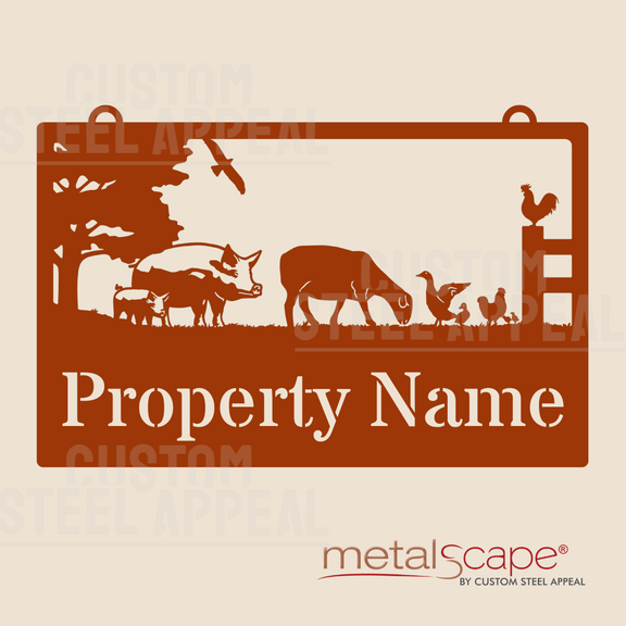 Pigs & Farm Animals - Farm Property Sign – Custom Steel Appeal