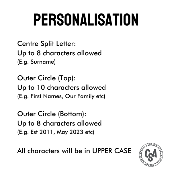 Round Monogram Split Letter Sign – Custom Steel Appeal