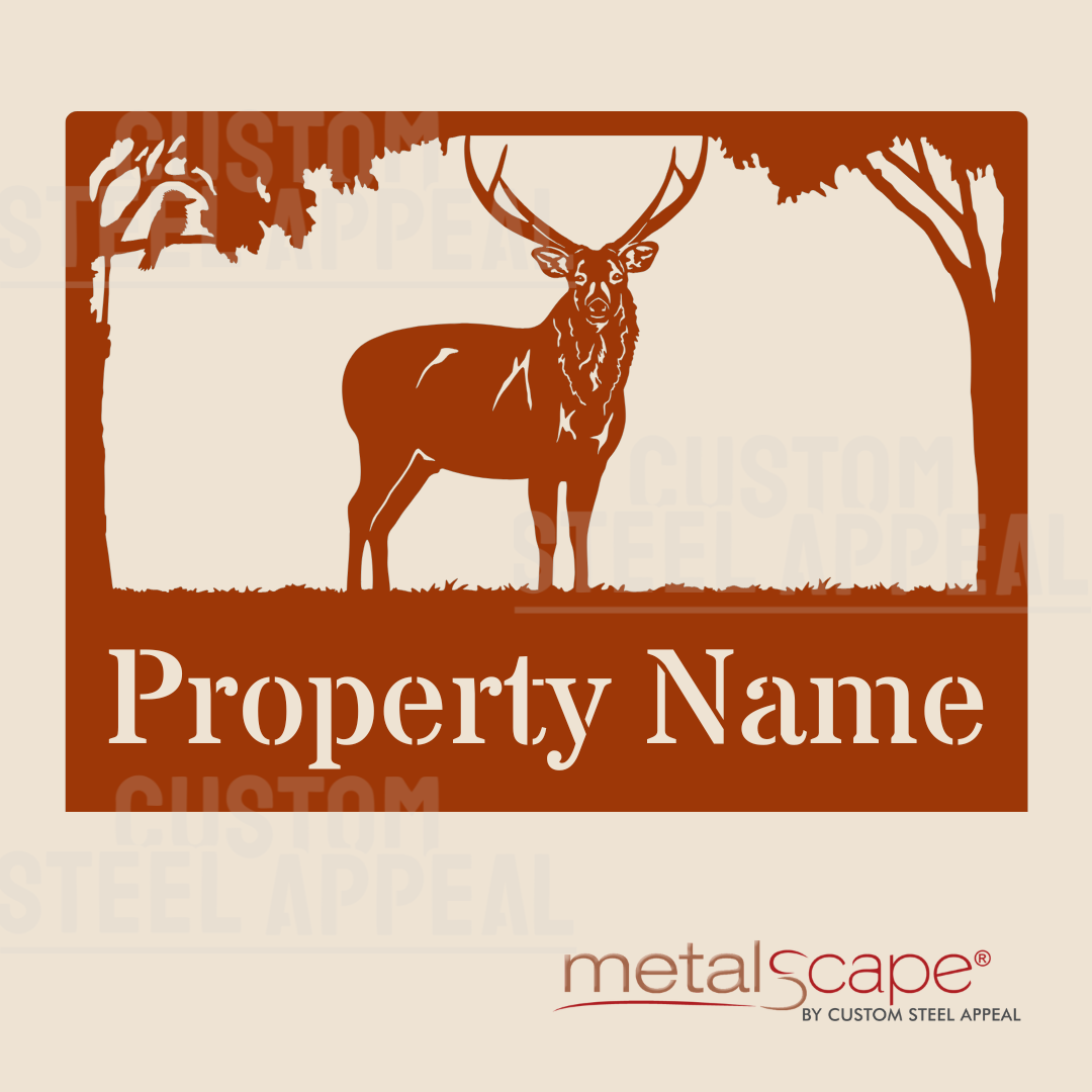 Sambar Deer - Farm Property Sign – Custom Steel Appeal