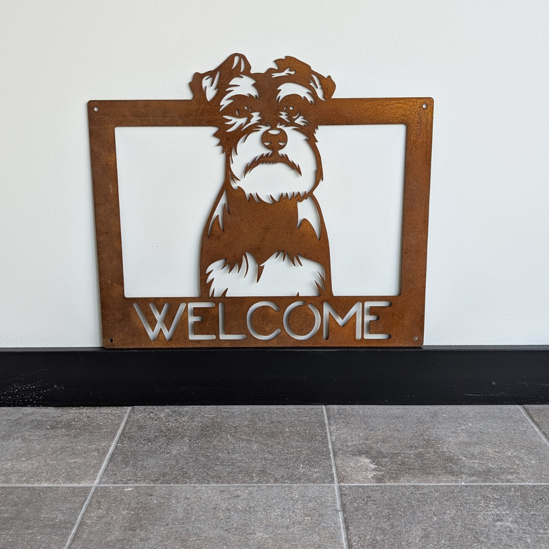 Schnauzer Dog Portrait Signs – Custom Steel Appeal