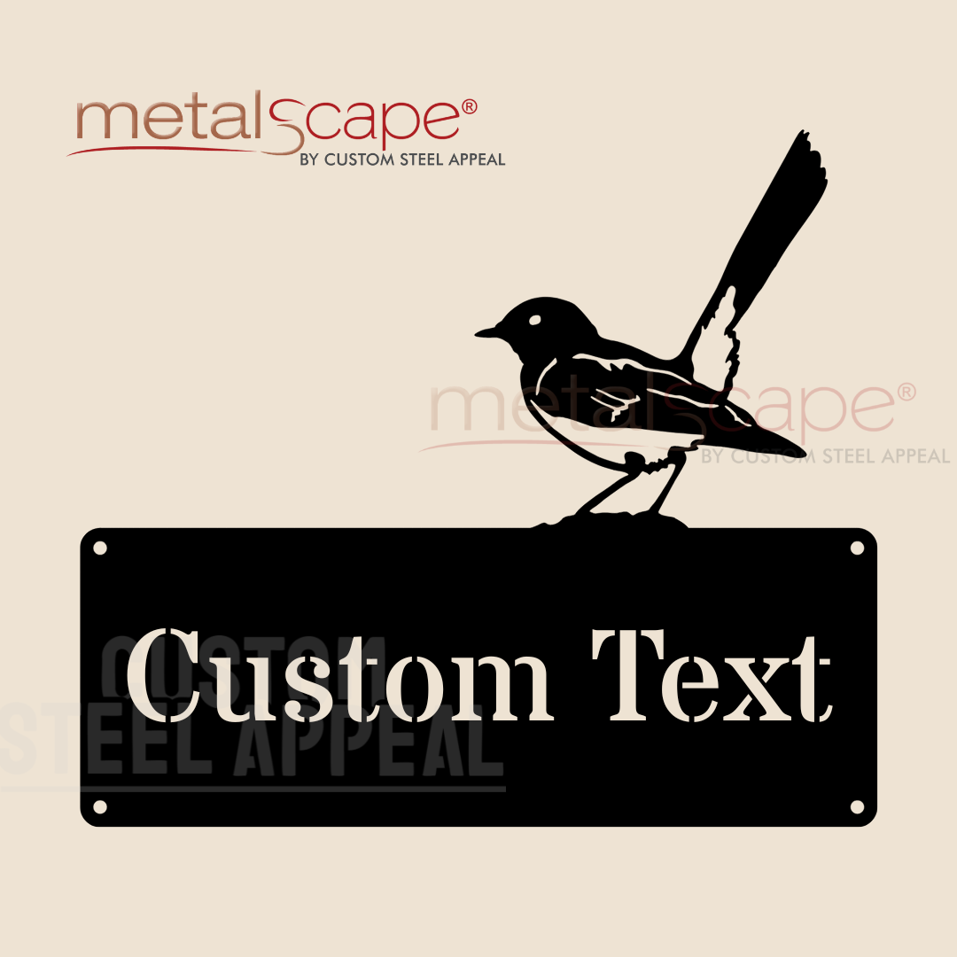 Wagtail Small House Sign – Custom Steel Appeal