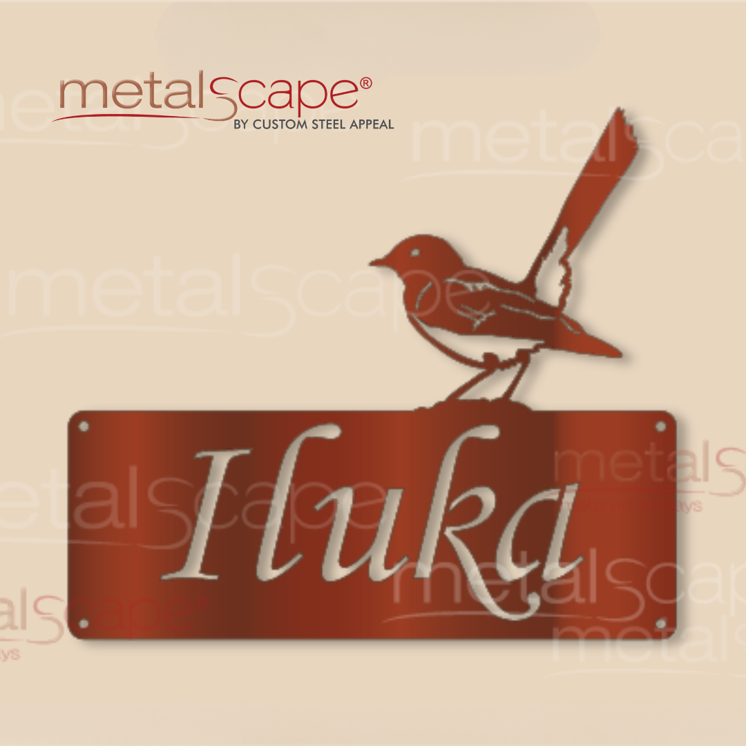 Wagtail Small House Sign – Custom Steel Appeal
