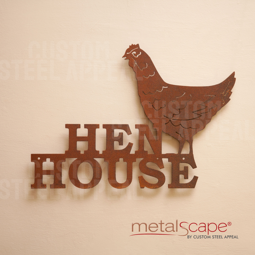 Hen House Standing Chicken Sign – Custom Steel Appeal