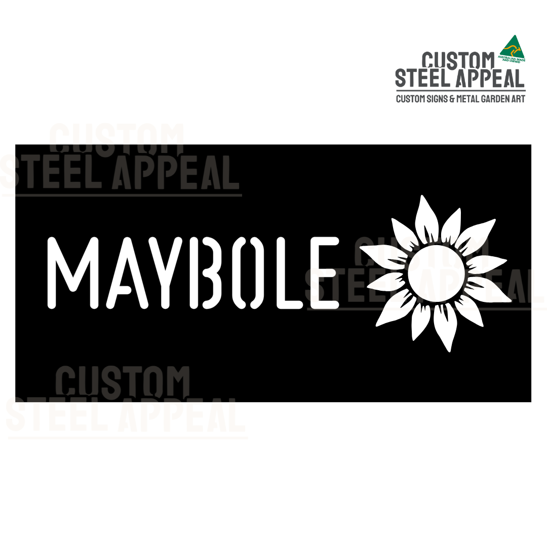 Grevillea Australian Flora Property Sign | Custom Steel Appeal