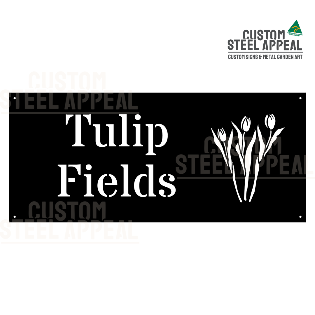 Grevillea Australian Flora Property Sign | Custom Steel Appeal