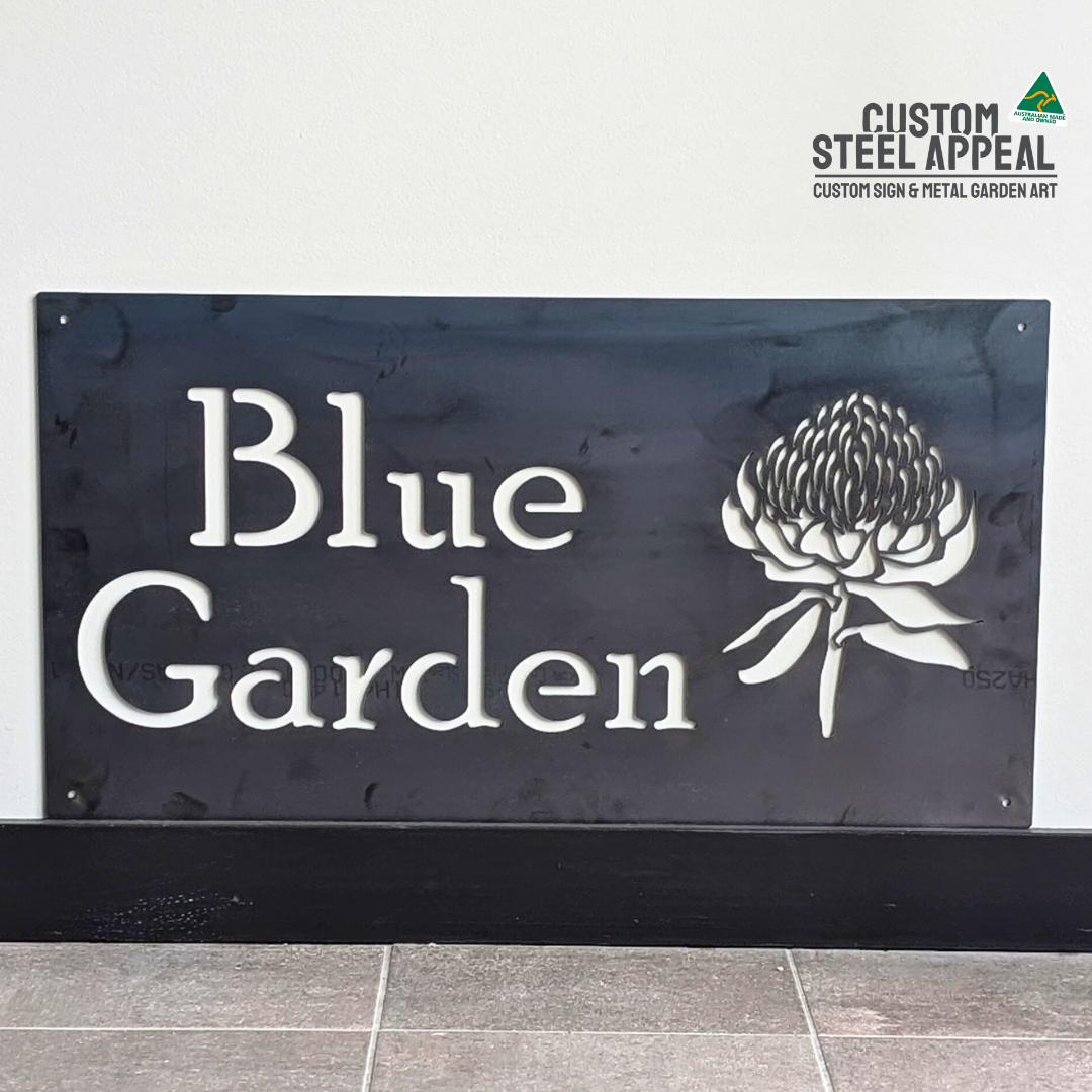 Warratah Property Sign – Custom Steel Appeal