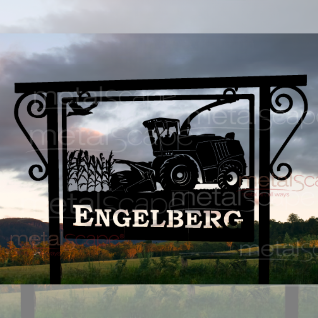 Corn & Forage Harvester - Farm Property Sign – Custom Steel Appeal