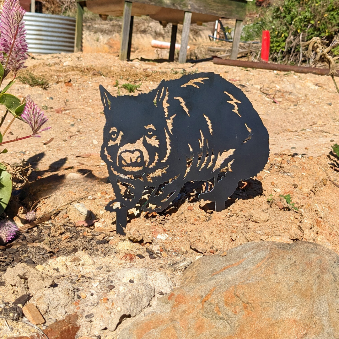 Hairy Nosed Wombat | Australian Native Animal Garden Art – Custom Steel ...