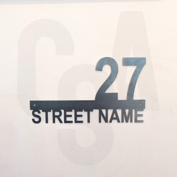 Street Number & Address Property Sign – Custom Steel Appeal