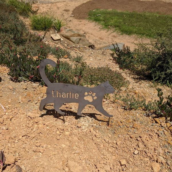 Cat Pet Memorial Sign – Custom Steel Appeal