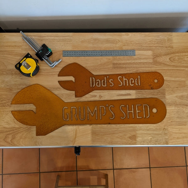 Spanner Shed Sign – Custom Steel Appeal