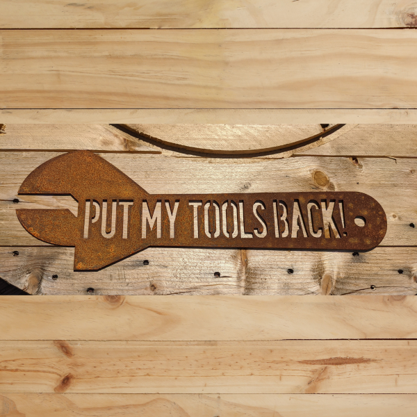 Spanner Shed Sign – Custom Steel Appeal