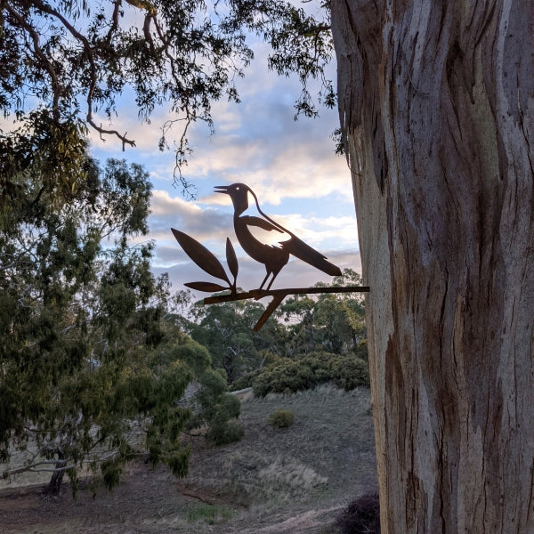 Magpie Tree Spike Metal Art | Custom Steel Appeal