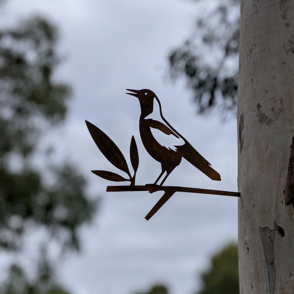 Magpie Tree Spike Metal Art | Custom Steel Appeal