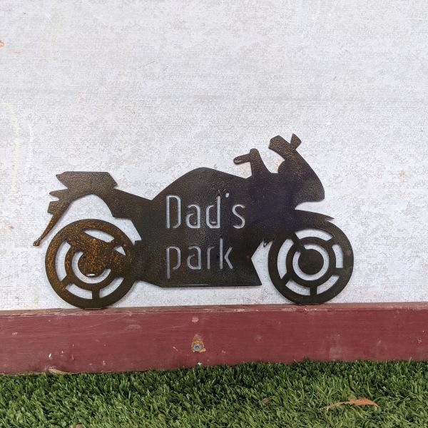 Motorbike Shed Sign – Custom Steel Appeal