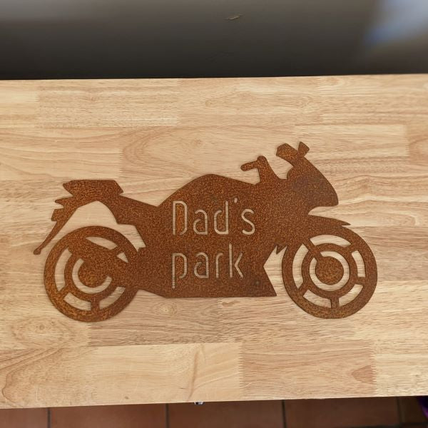 Motorbike Shed Sign – Custom Steel Appeal