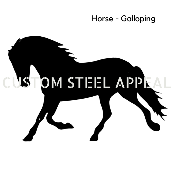 Shut the Gate Galloping Horse Sign | Custom Steel Appeal