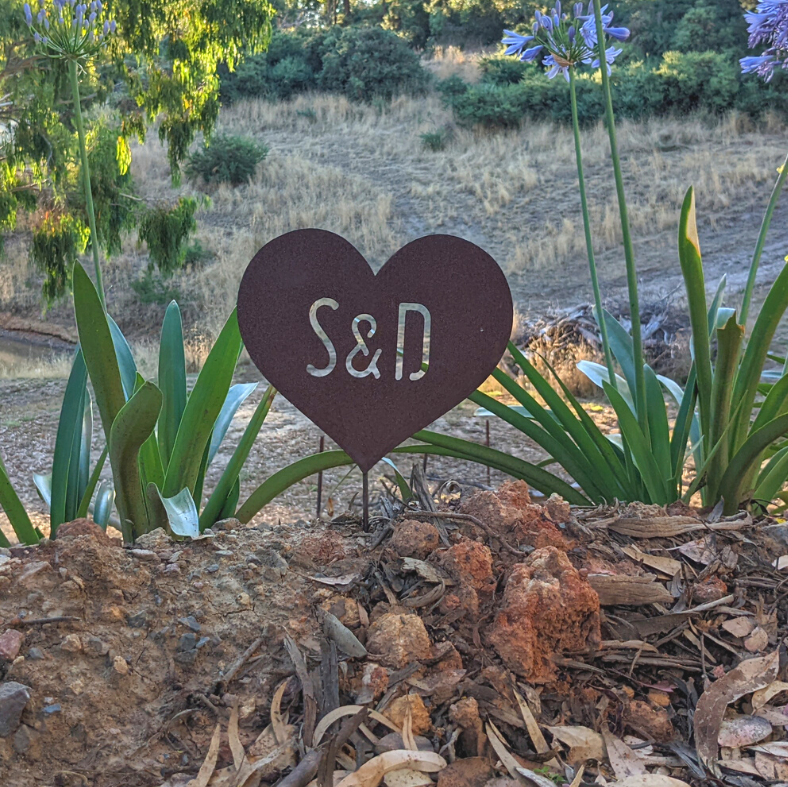Small Custom Monogram Heart Sign | Custom Steel Appeal