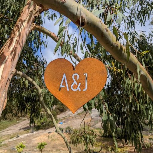 Small Custom Monogram Heart Sign | Custom Steel Appeal