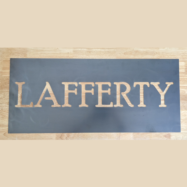 Property Sign Single Line Text – Custom Steel Appeal