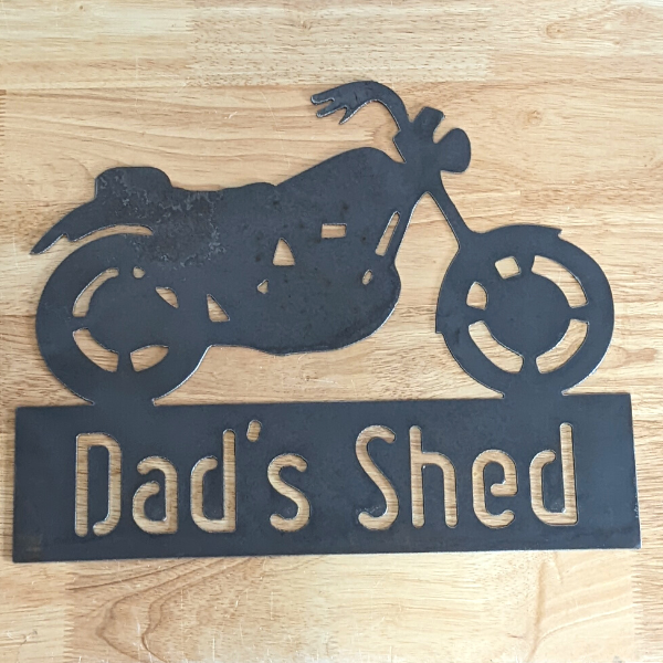 Classic Motorbike Shed Sign – Custom Steel Appeal