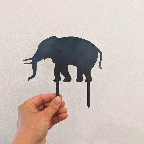 Mini Elephant | Small Safari Animal Pot Plant Decoration – Custom Steel ...