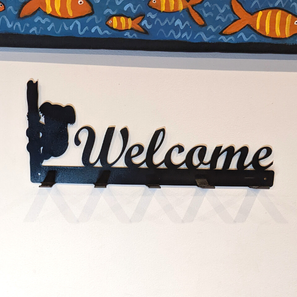 Welcome Hook Sign - Koala – Custom Steel Appeal
