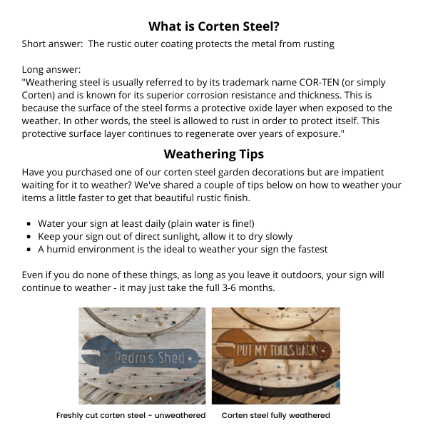 Drill Press Shed Sign – Custom Steel Appeal