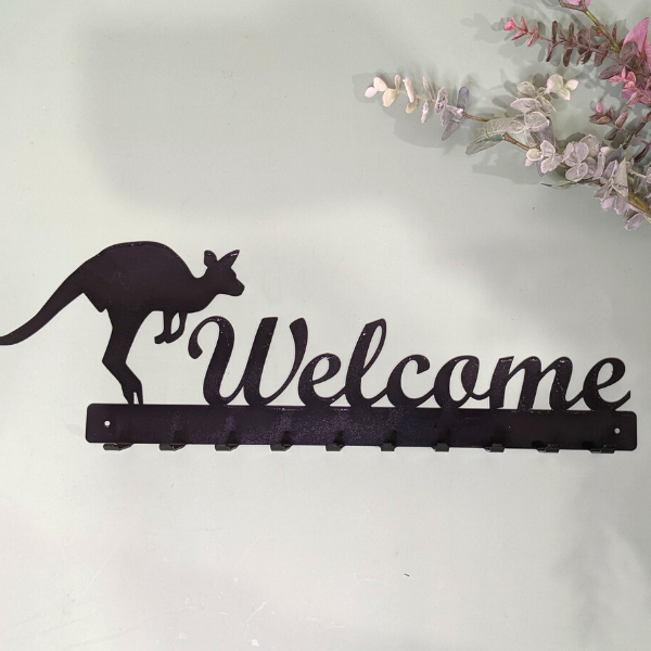 Welcome Hook Sign - Kangaroo – Custom Steel Appeal