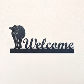 Welcome Cow Sign – Custom Steel Appeal