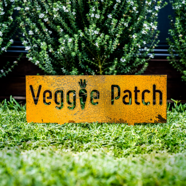 Veggie Patch Garden Sign – Custom Steel Appeal